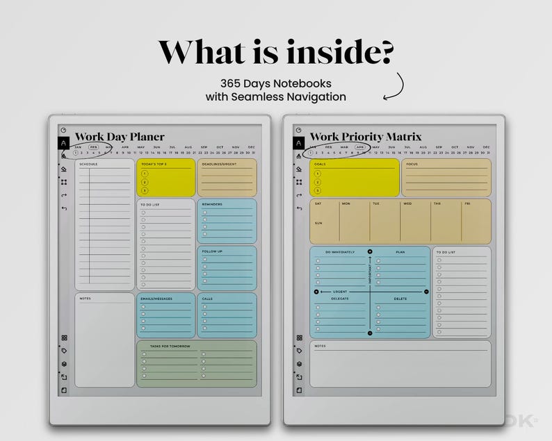 Work Planner for Remarkable Pro Template Planner for Remarkable ...