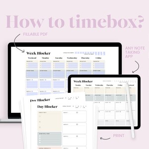 Time Block Planner Printable Daily Time Blocking Schedule Template ...
