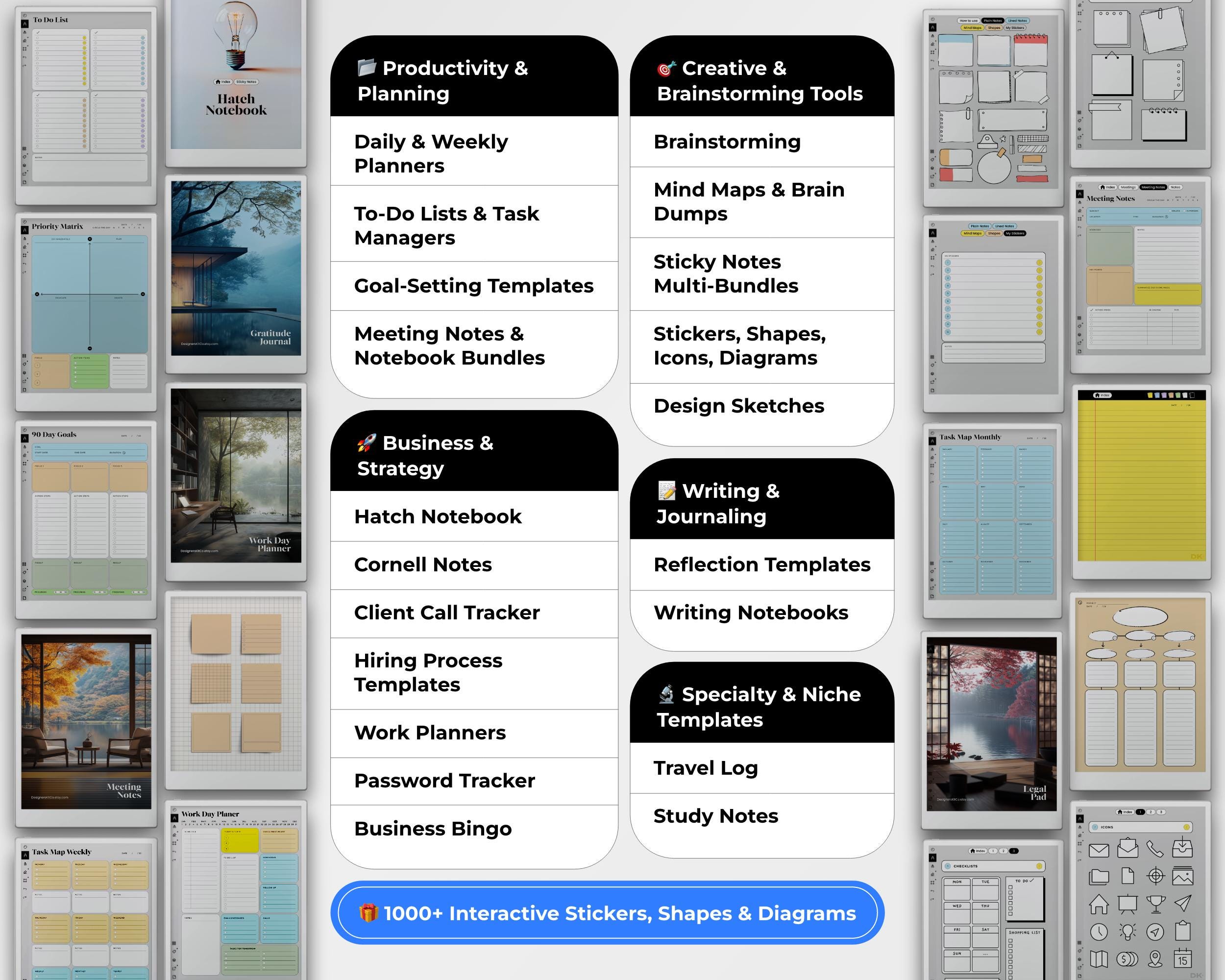 Productivity Bundle for Remarkable Paper Pro Template 2026 Planner for ...