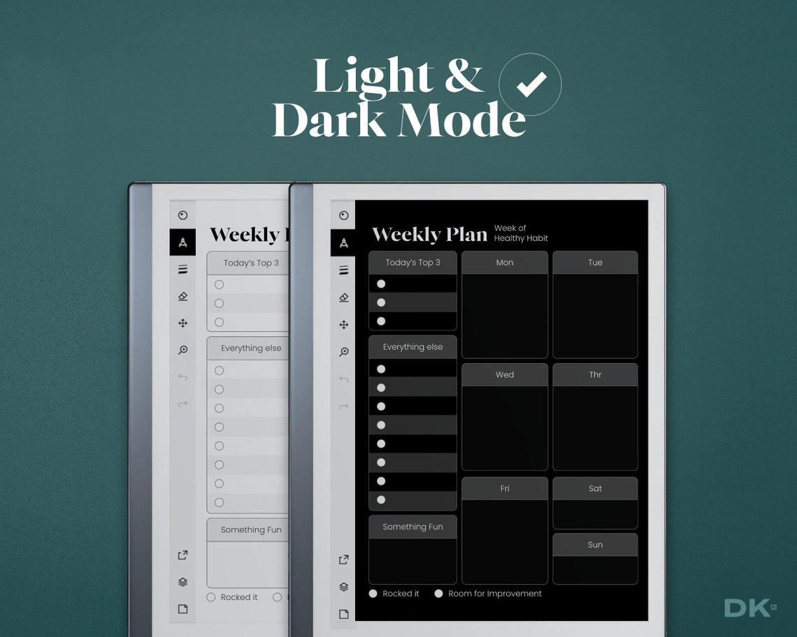 Remarkable Weekly Planner Digital Template Weekly Calendar to Do List ...