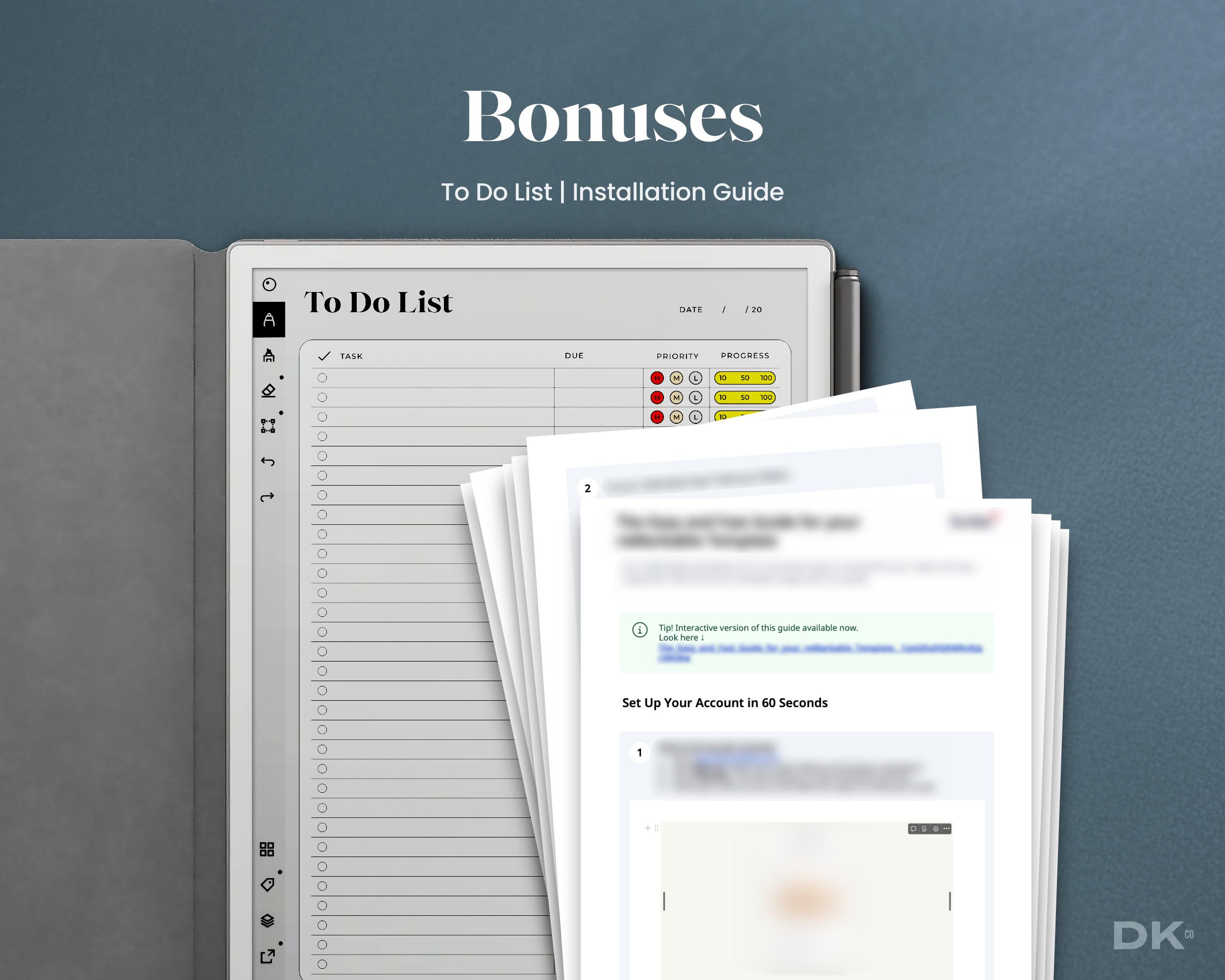 Productivity Widgets for Remarkable Paper Pro Template Stickers for ...