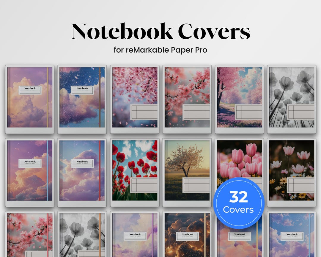 Notebook Cover Bundle für reMarkable Paper Pro PDF Notebook Cover für ...