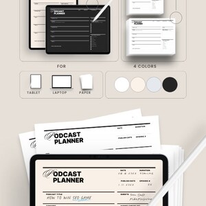 Podcast Content Plan Episode Podcast Idea Planner Printable Editorial ...