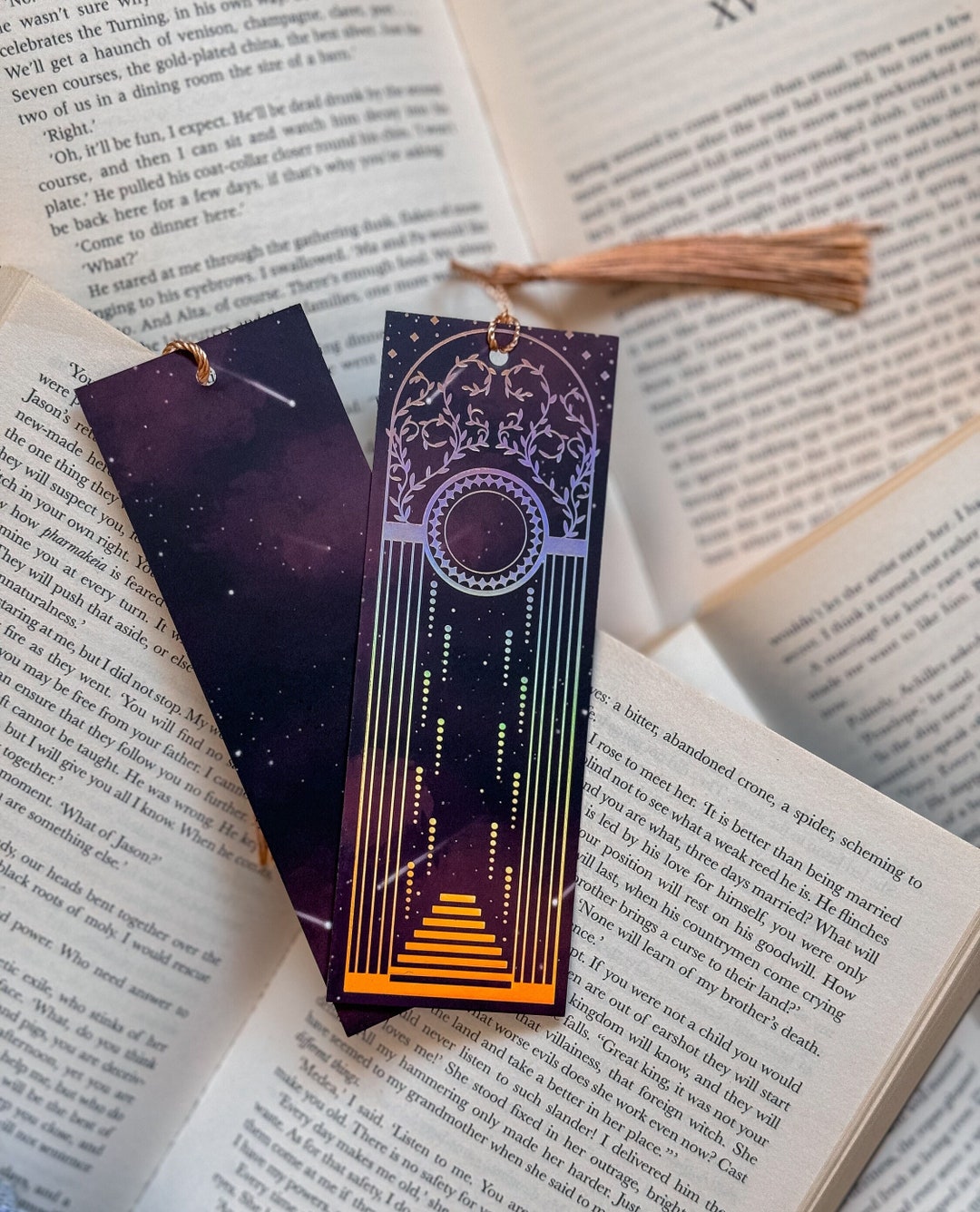 Cosmic Temple Bookmark | Foiled Book Accessory | Bookmark for Romantasy ...
