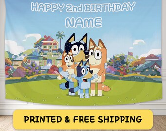 Bluey Backdrop Birthday - Etsy