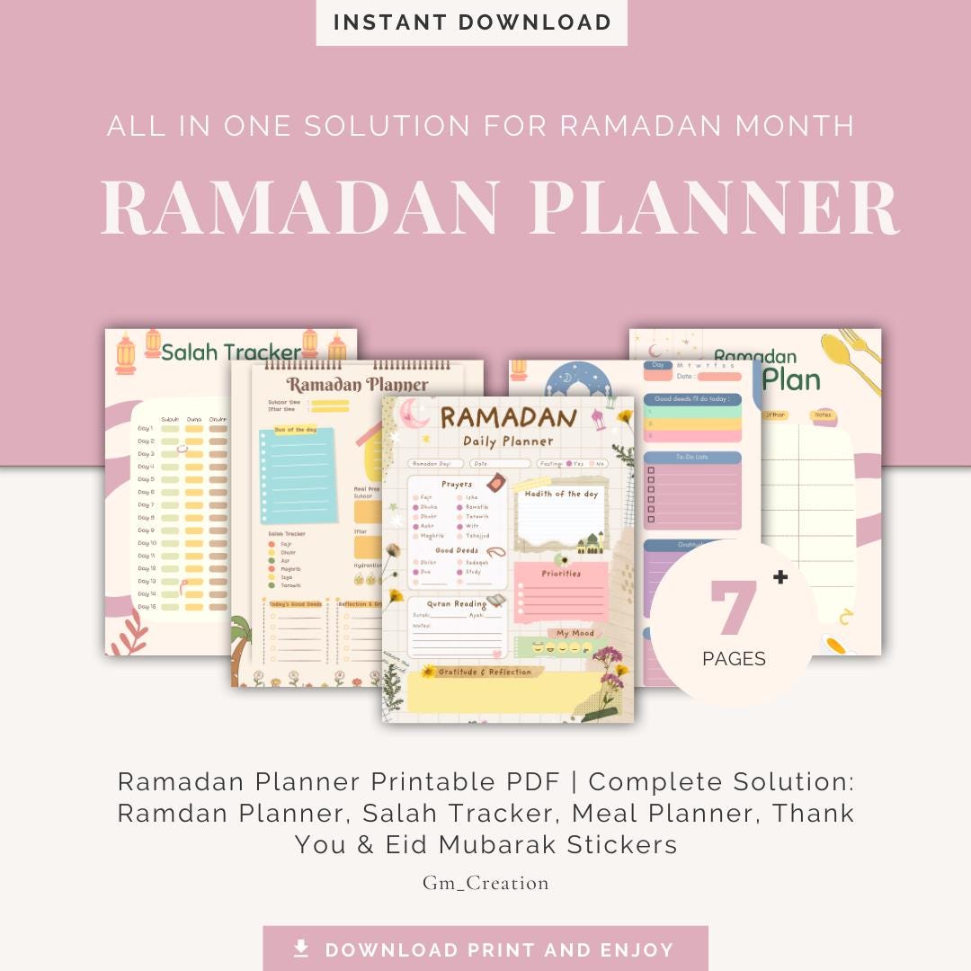 Ramadan Planner Printable PDF Ramadan Planner 2026 Complete Solution ...