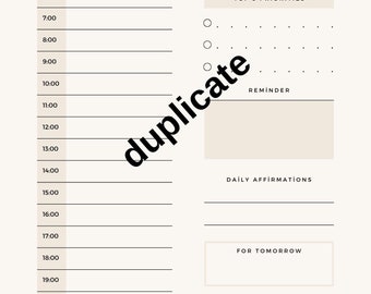 DAILY ROUTINE, D-DAY, Two-page Daily Planner Digital & Printable ...