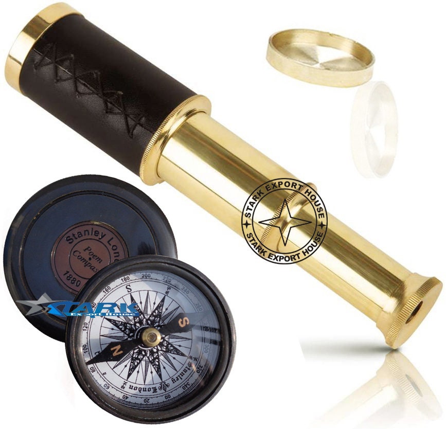 Brass Compass Pocket Sundial Compass for Navigation Outdoor Activities ...