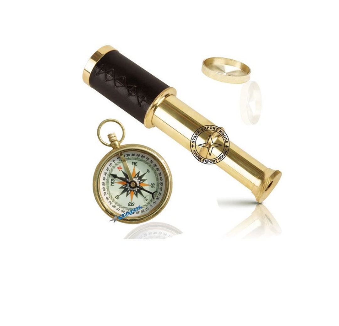 Brass Compass Pocket Sundial Compass for Navigation Outdoor Activities ...