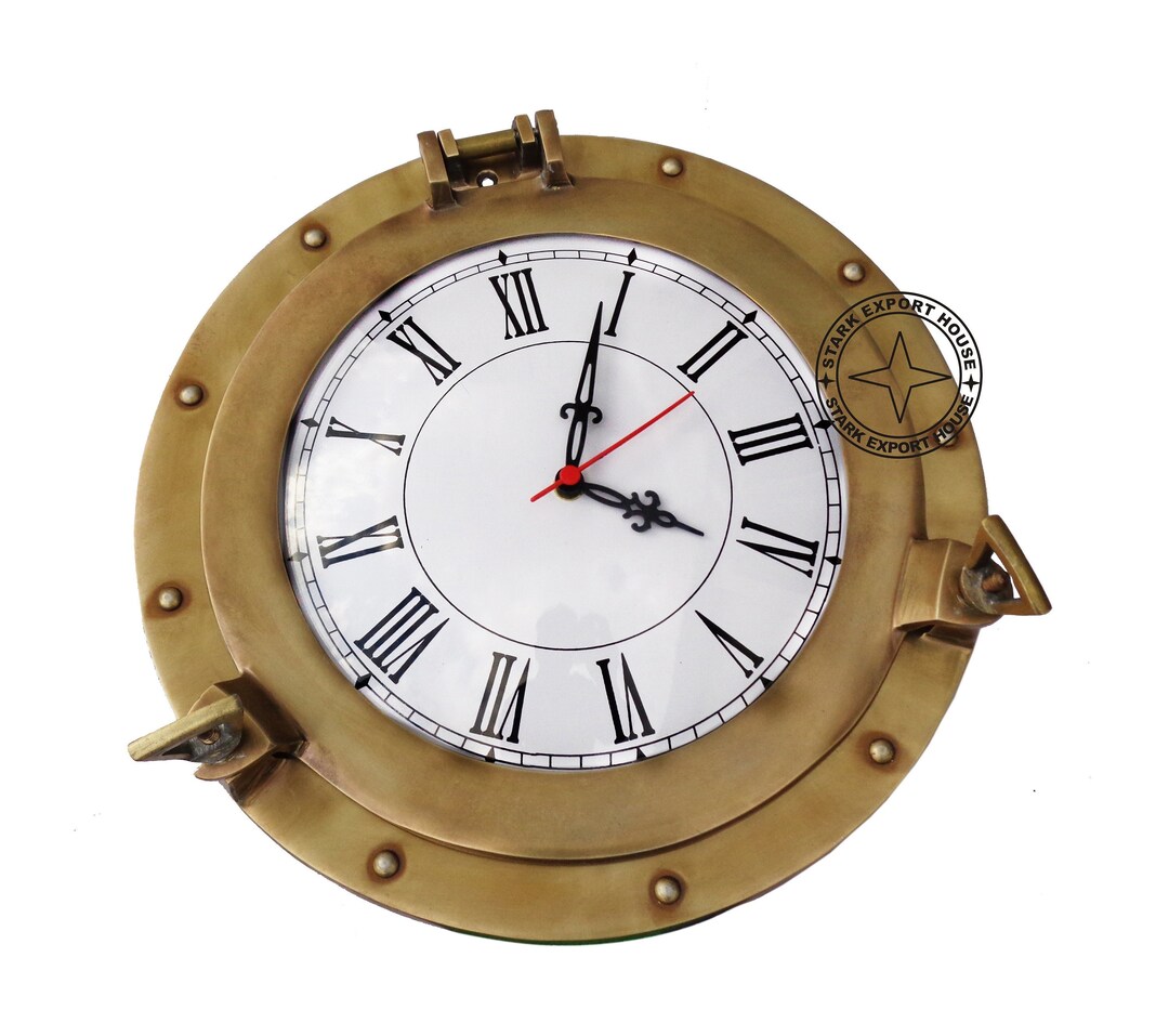 Antique Nautical Navigation Marine Ship Brass Porthole Clock - Etsy