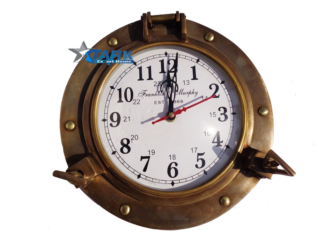 Antique Nautical Navigation Marine Ship Brass Porthole Clock - Etsy
