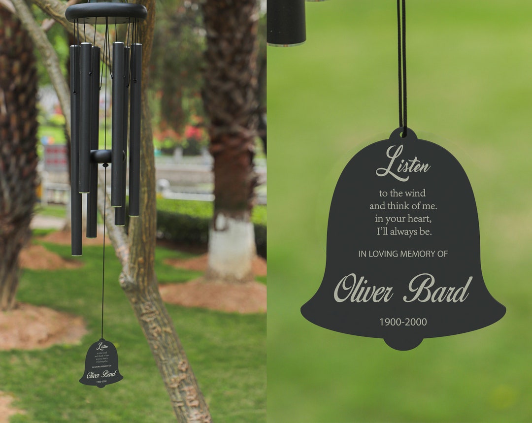 Personalized Memorial Wind Chime: Engraved Sail, Remembrance Gift - Etsy