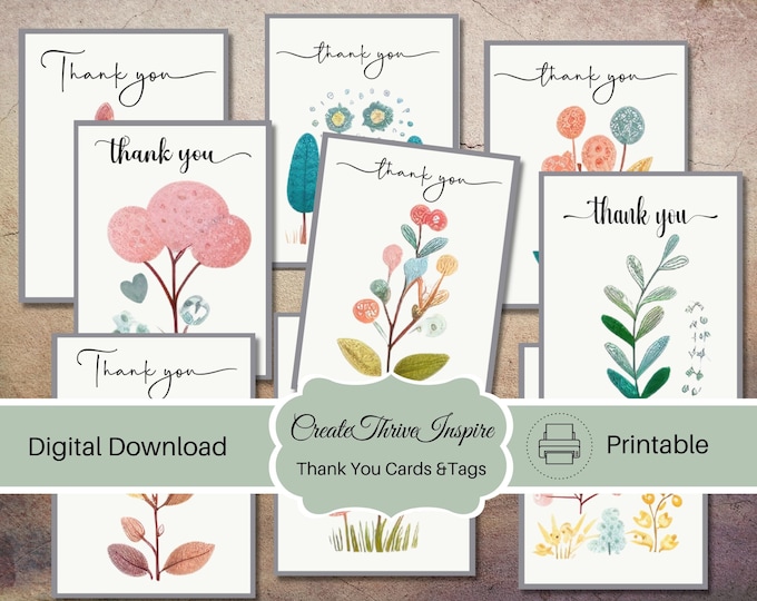 Thank You Card Customers Thank You Cards Variety Thank You Cards Set ...