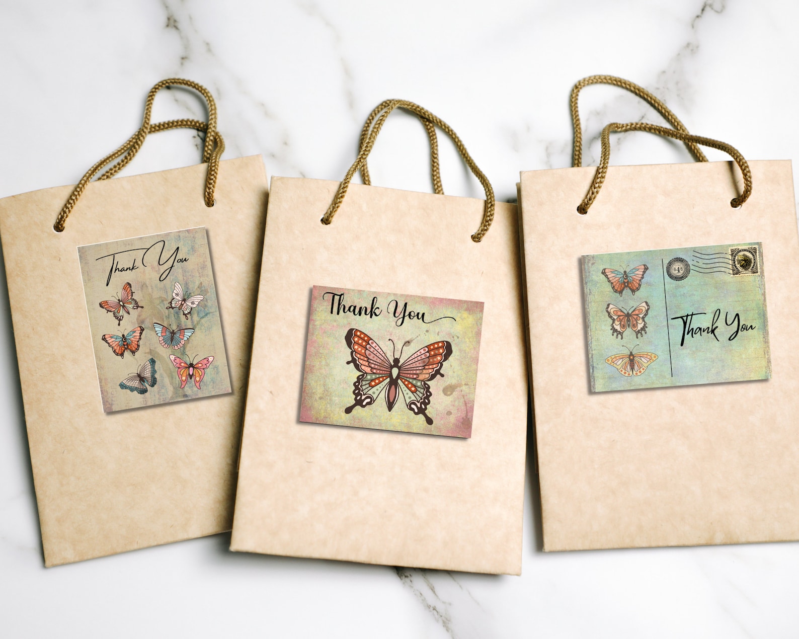 Thank You Notes Printable Note Cards Junk Journal Tags Scrapbook Cards ...