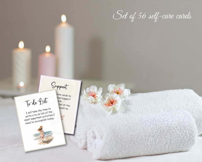 Positive Affirmations Self-care Cards Coping Skills Flashcards Self ...