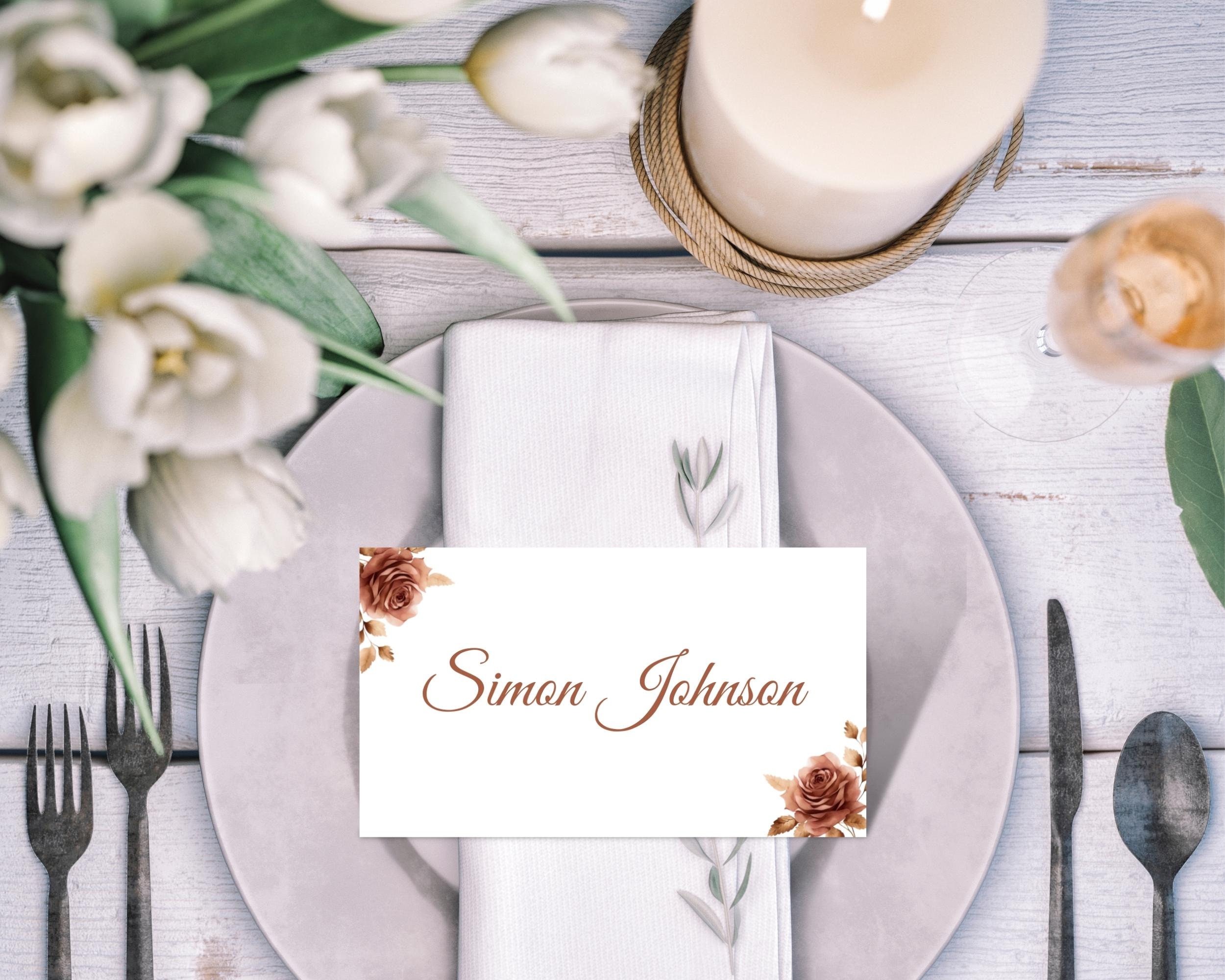 Editable Wedding Place Cards Template | Place Cards Printable ...