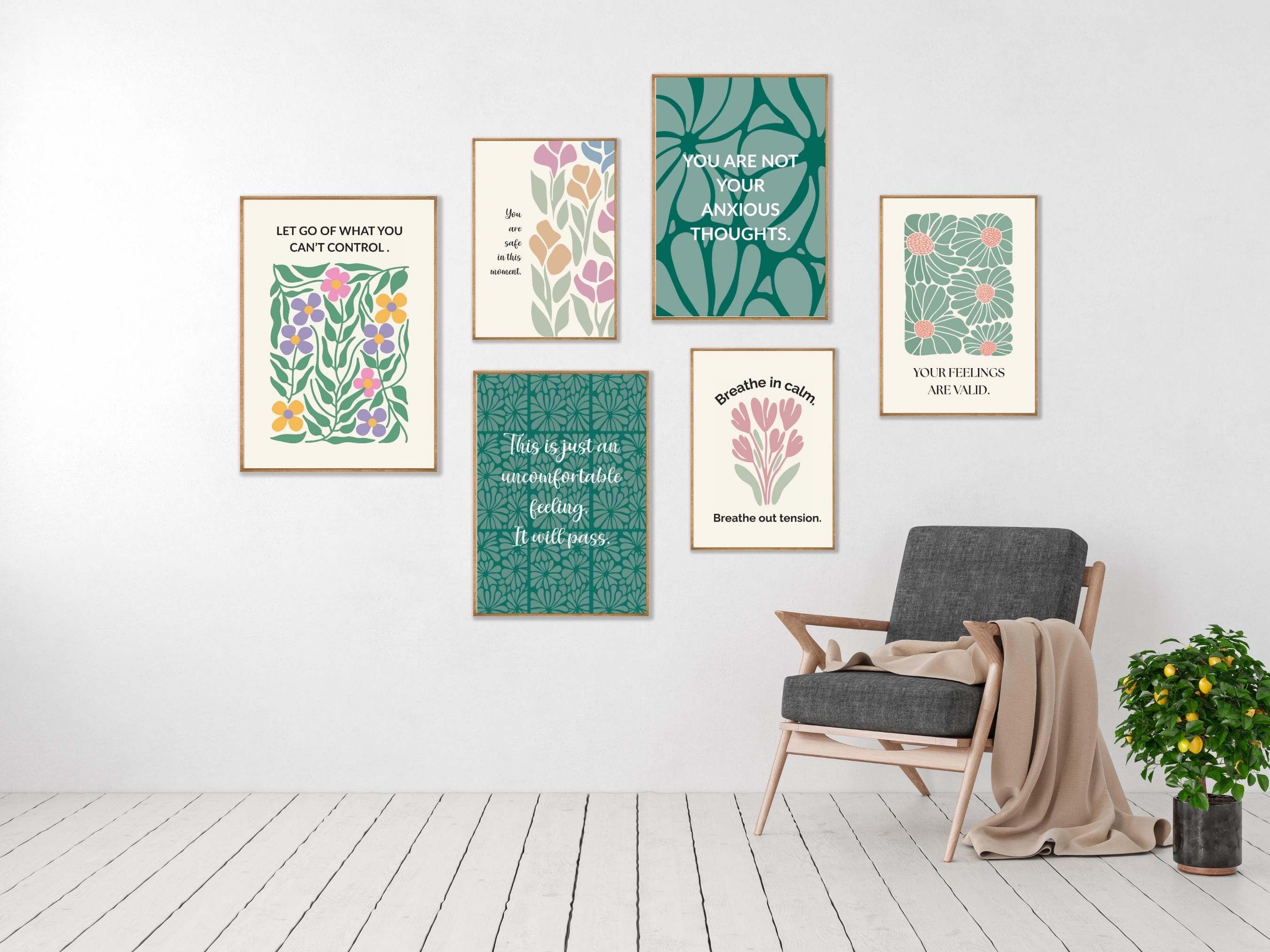 Mental Health Art Prints, Anxiety Relief Posters (digital Download) - Etsy