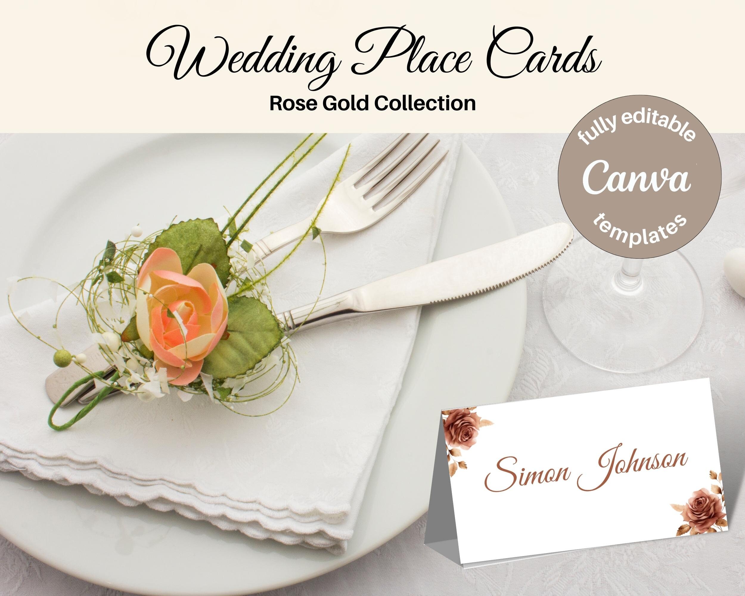 Editable Wedding Place Cards Template | Place Cards Printable ...