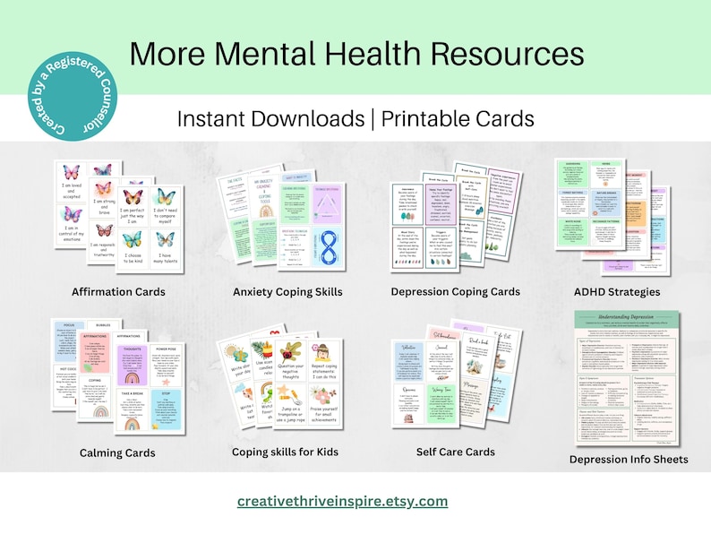 ADHD Support Adult ADHD Flash Cards ADHD Relief Therapy Tools Adhd Cue ...