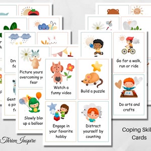 Coping Skills Children Anxiety Relief Calm Down Cards Printable Anxiety ...