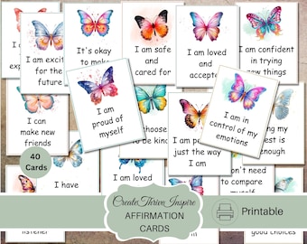 Affirmations Cards Printable Therapy Office Decor Affirmation Wall Self ...