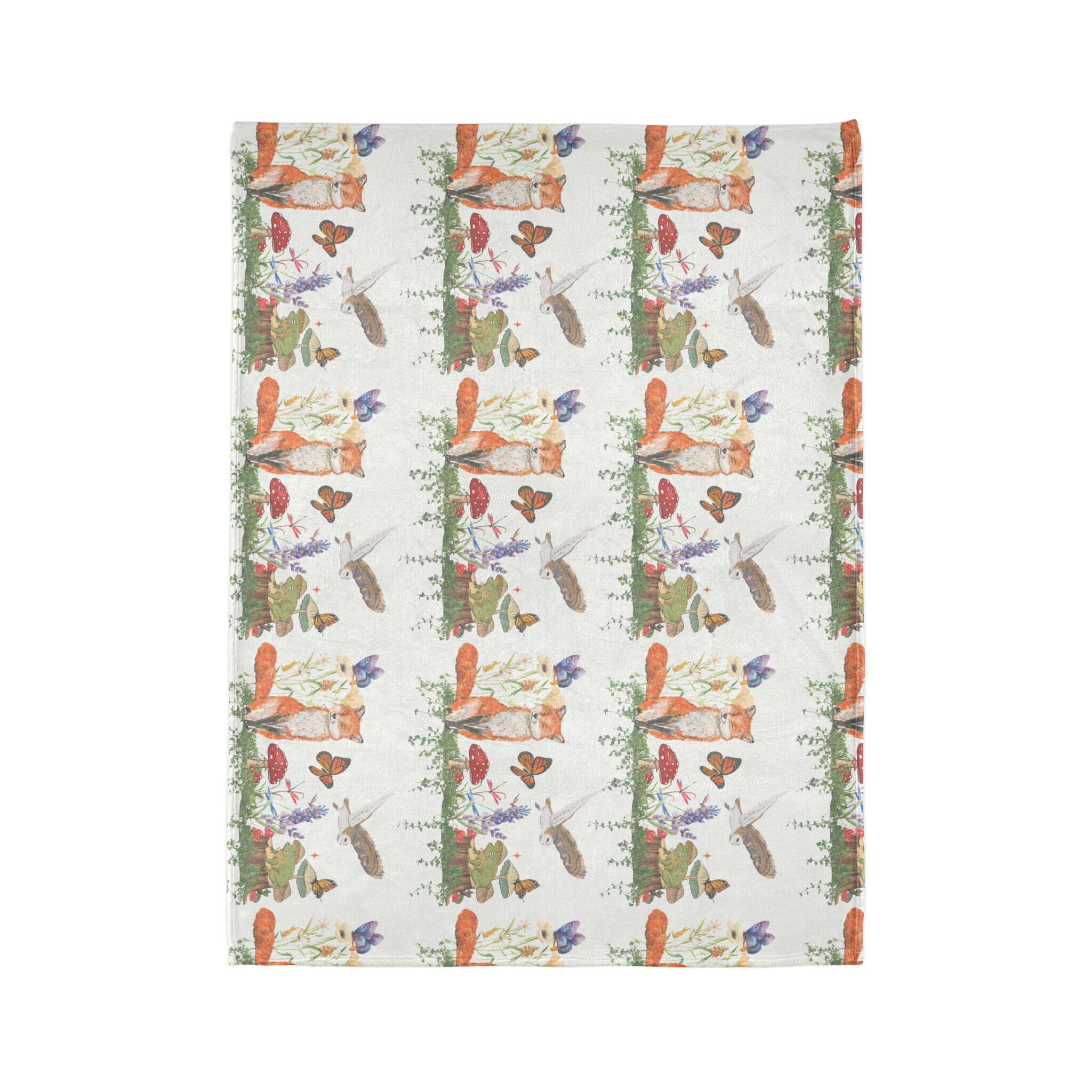 Soft Vintage Forestcore Minky Blanket: Cottagecore Owl Birthday Gift ...