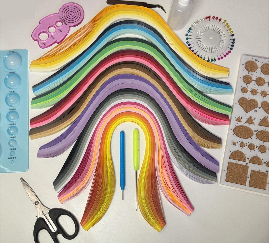 Beginner's Quilling Kit, DIY Craft Kit for Kids or Adults, Paper ...
