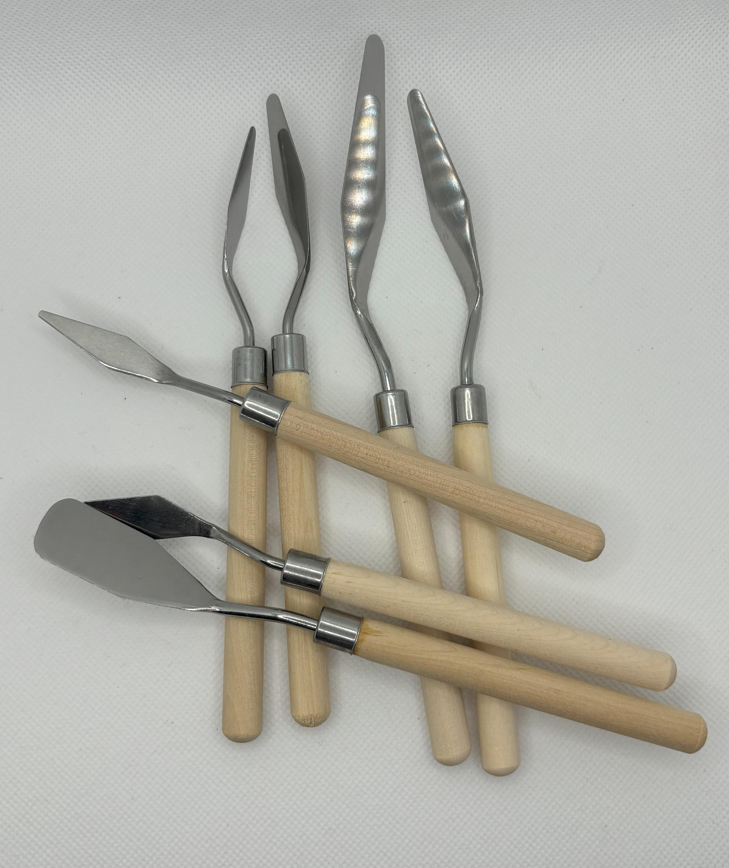 7pc Stainless Steel Art Palette Knife Set, Artist Crafts Spatula ...