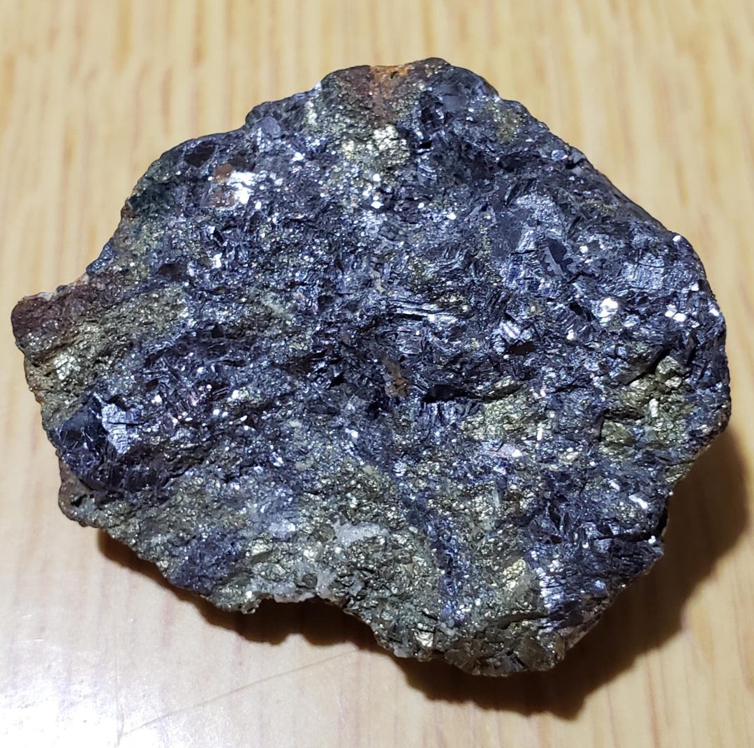 Silver/galena Ore Specimen With Pyrite - Etsy