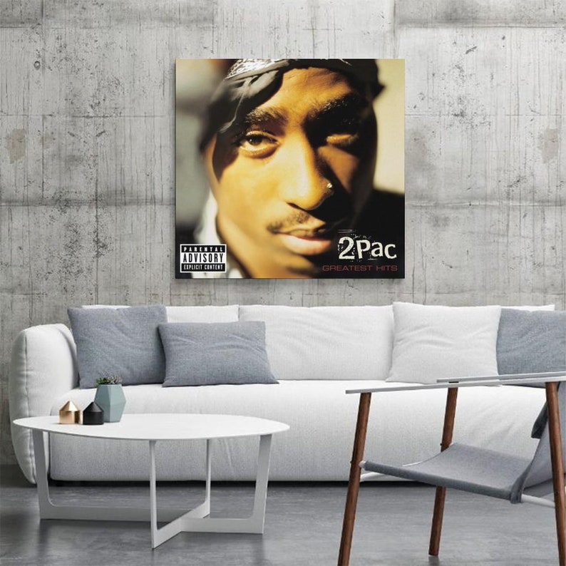 Greatest Hits Tupac Album Poster Canvas Art Music Album Poster and Wall ...