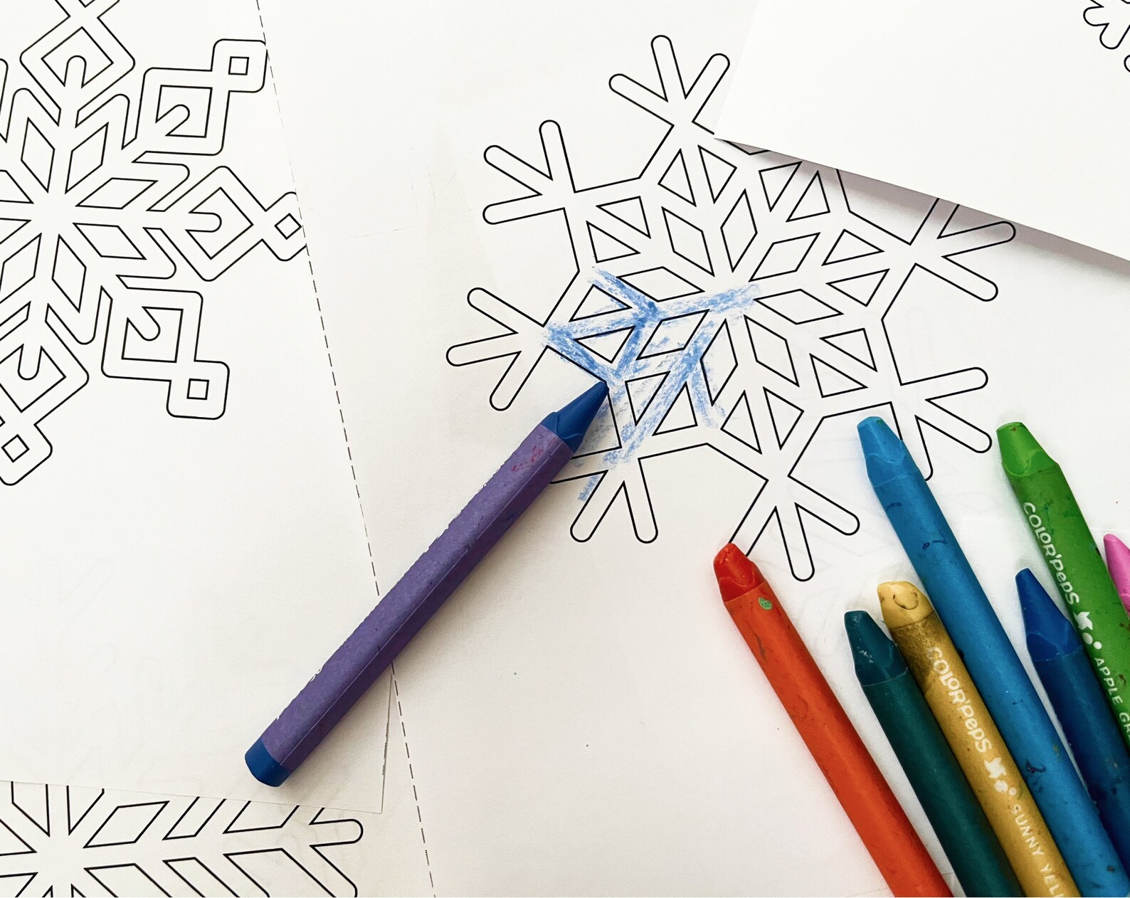 Snowflakes Montessori Printable Activity Preschool PDF - Etsy