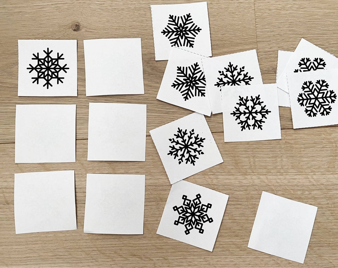 Snowflakes Montessori Printable Activity Preschool PDF - Etsy