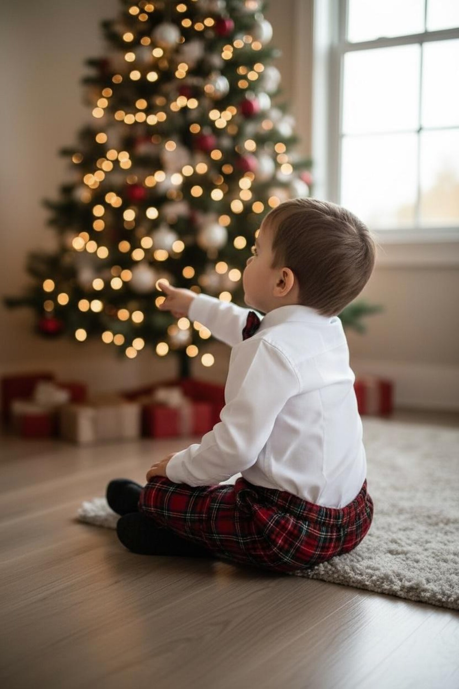 Embroidered Santa Shirt & Plaid Pants Set: Toddler Christmas Outfit - Etsy