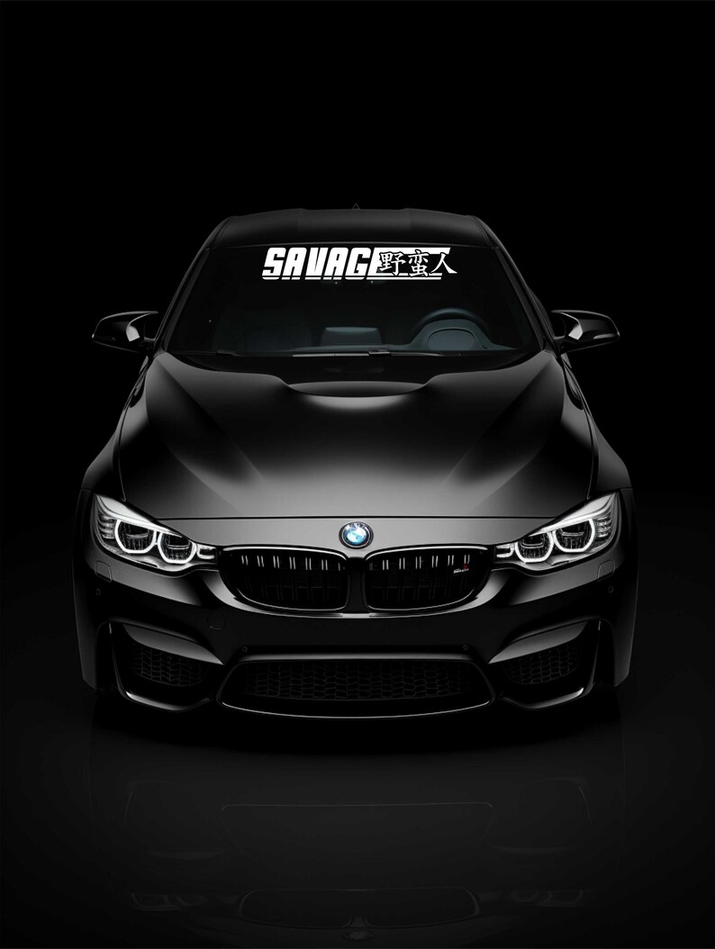 Savage - Plotted Vinyl Banner Decal, Windshield Banner, JDM Sticker ...