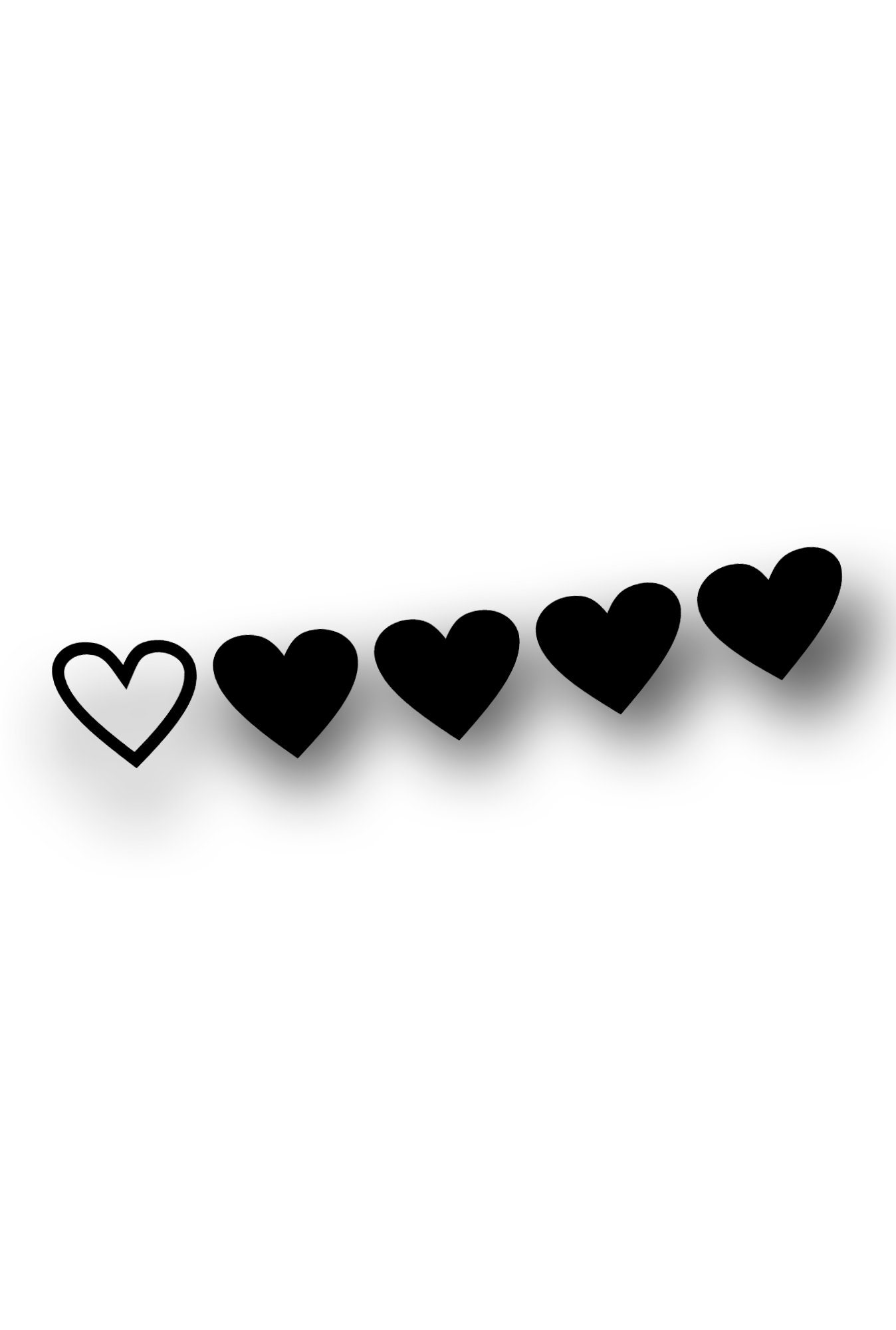Hearts Plotted Vinyl Sticker Car Sticker Decal Sticker - Etsy