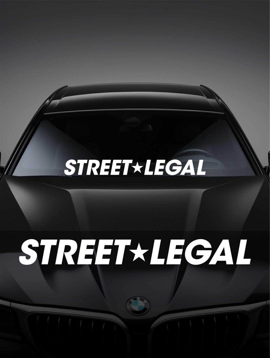 Street Legal - Plotted Vinyl Banner Decal, Windshield Banner, JDM ...