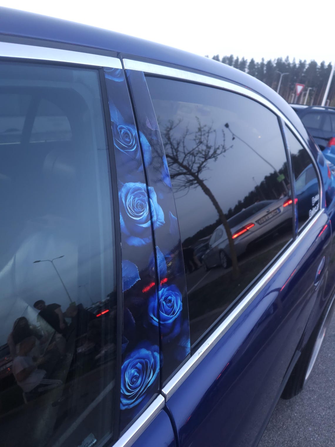 Blue Roses - Car Doors Pillar Decals, Universal Fit, HD - Etsy