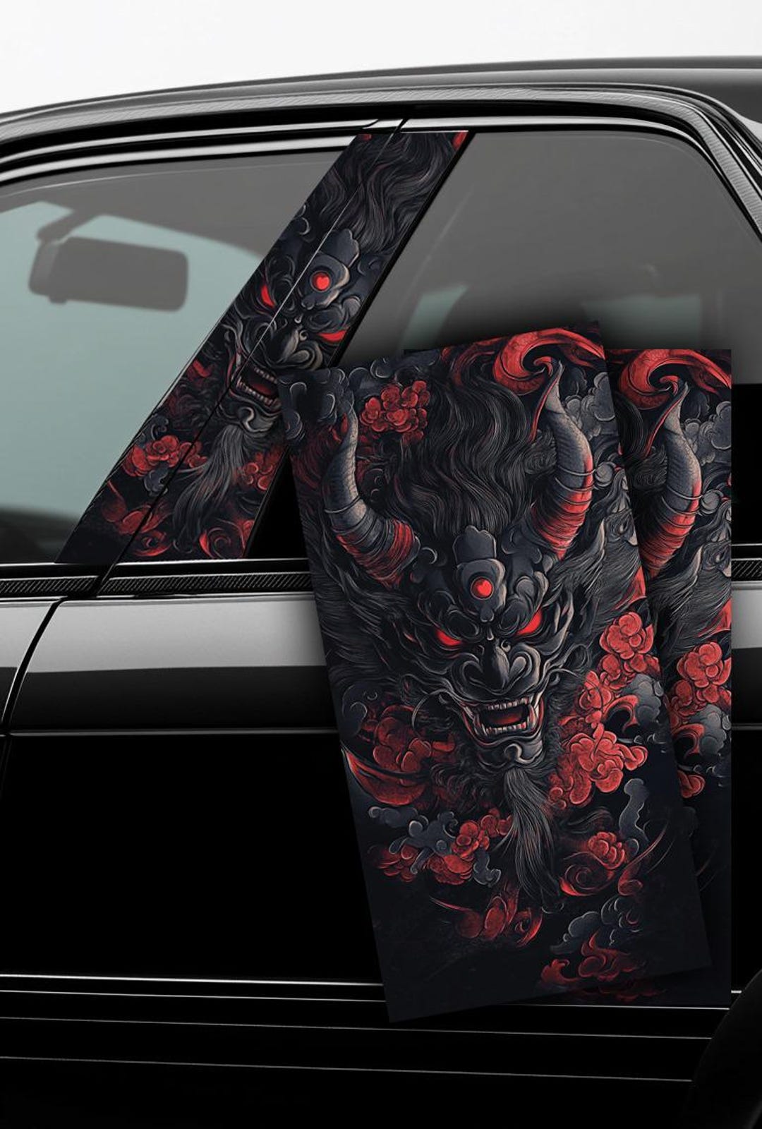 Oni Demon - Car Doors Pillar Decals, Universal Fit, HD - Etsy