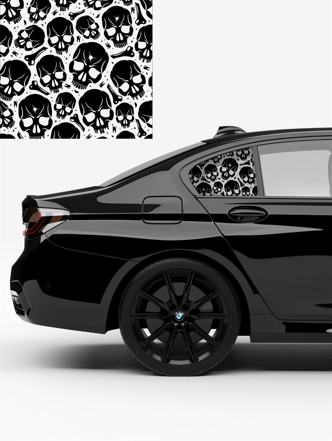 Skulls Rear Window Decals – Matte Black Vinyl Car Stickers - Etsy Australia