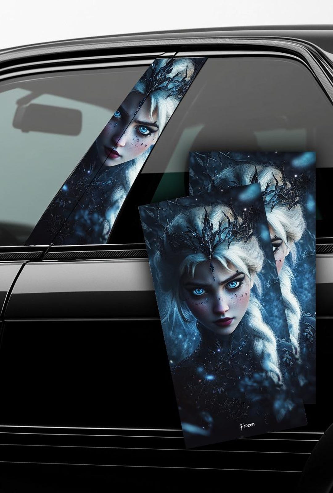 Dark Elsa - Car Doors Pillar Decals, Universal Fit, HD - Etsy Australia
