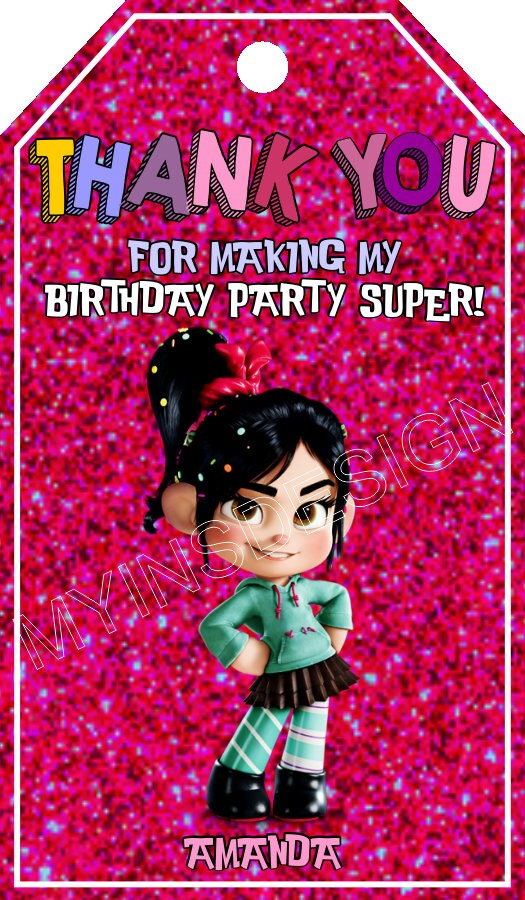 Wreck It Ralph Thank You Tags, Wreck It Ralph Thank You Card, Wreck It ...