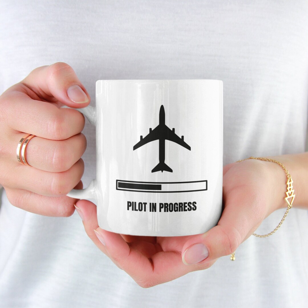 Pilot in Progress Mug, Pilot, Airplane, Plane Mug, Planes, Aeroplane ...