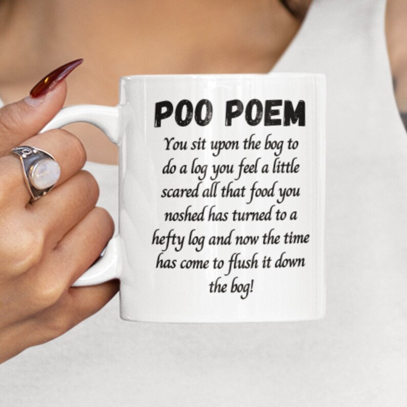 Poo Poem Mug, Rude Toilet Humor Gift - Etsy UK
