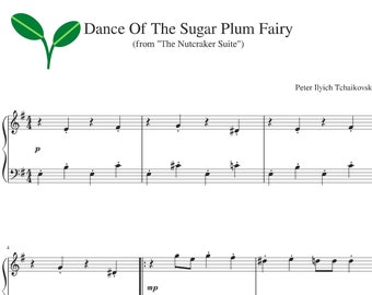 Dance of the Sugar Plum Fairy | Piano Sheet Music - Printable PDF - Etsy