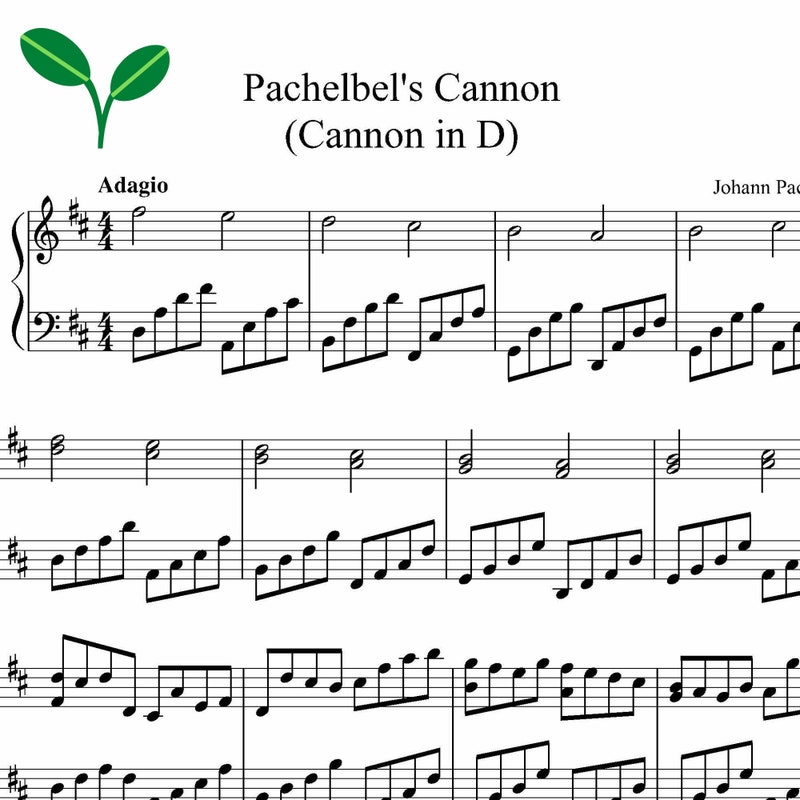 Pachelbel Canon Piano - Etsy