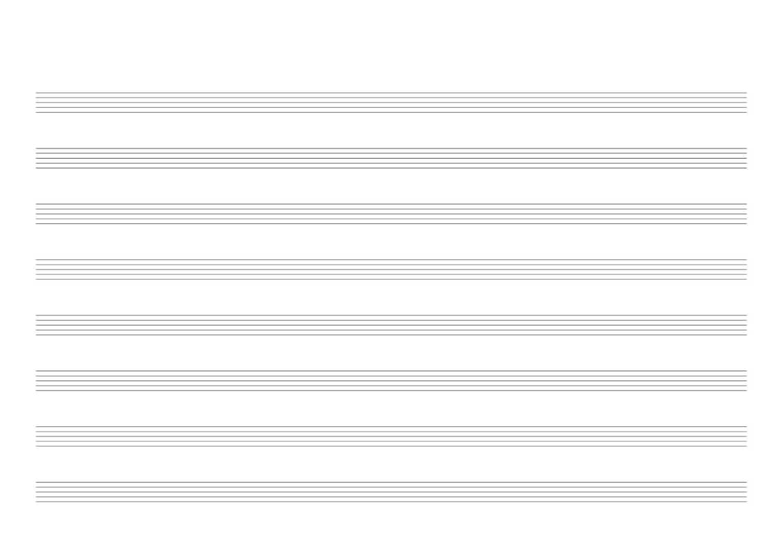 6 TYPES Printable Blank Staff Paper PDF Download Blank Music - Etsy