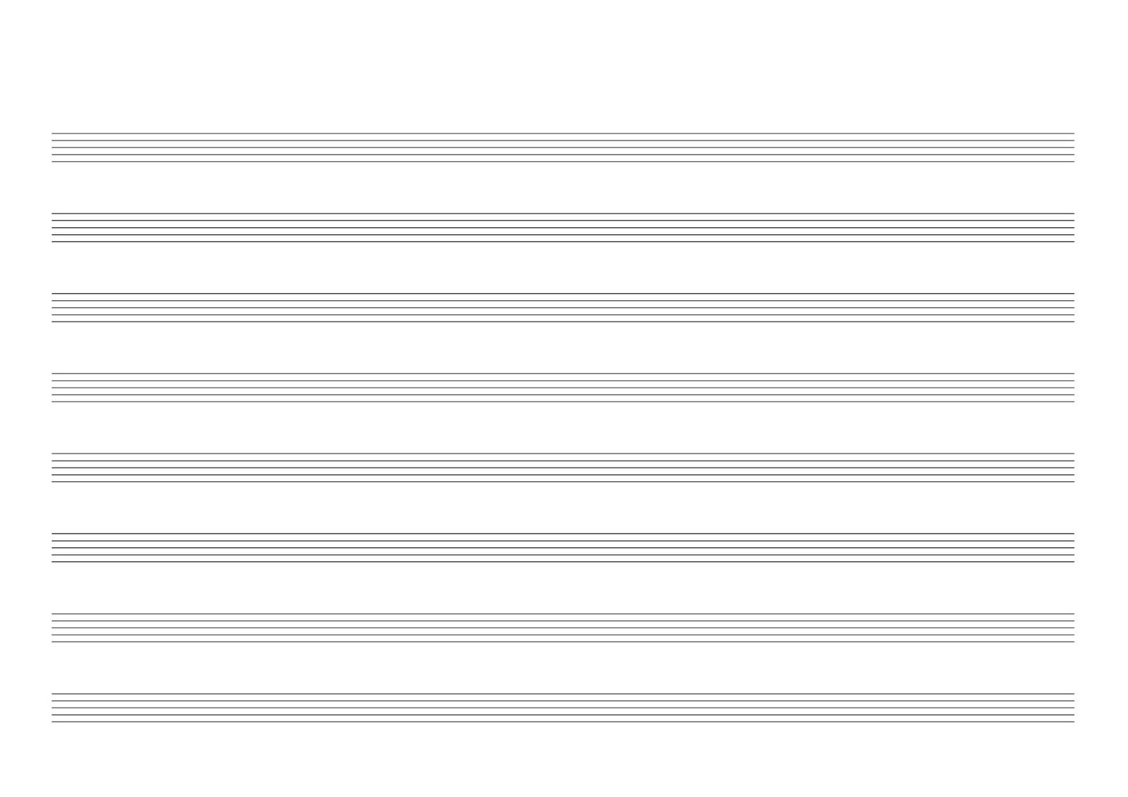 6 TYPES Printable Blank Staff Paper PDF Download Blank Music Staff ...