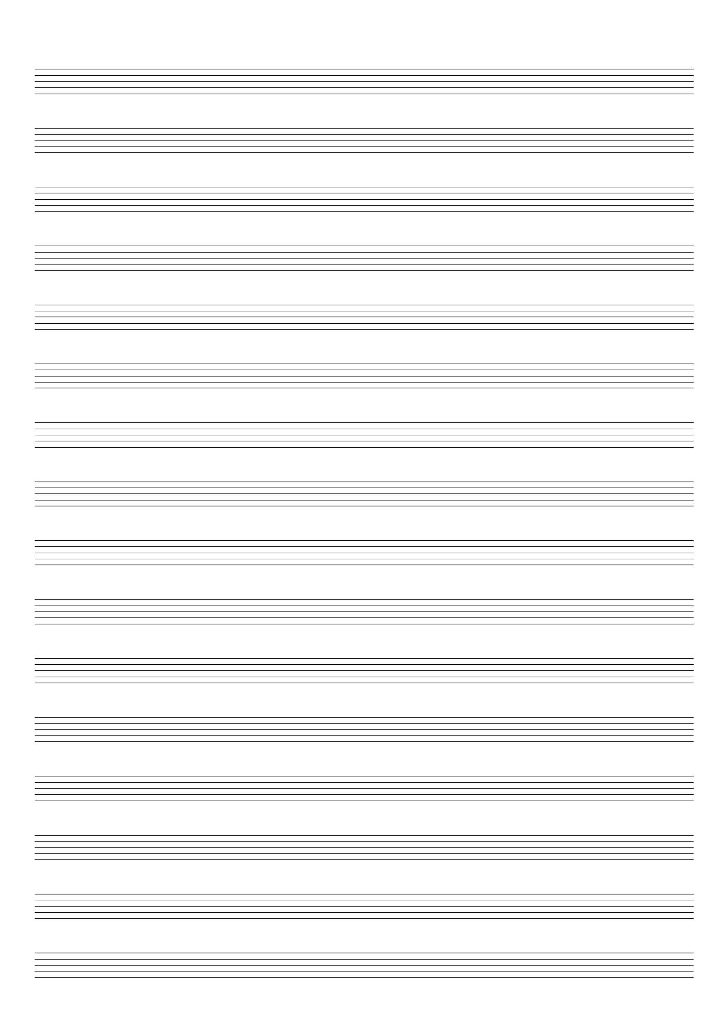 6 TIPOS Papel de pentagrama en blanco imprimible Descarga de PDF Papel ...