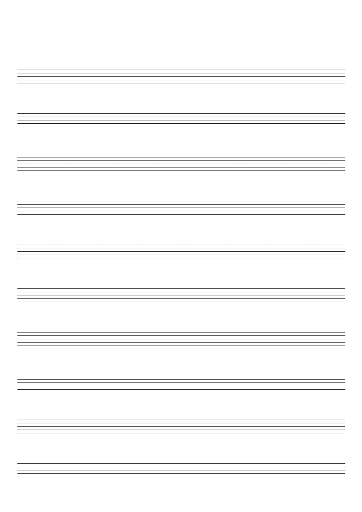 6 TYPES Printable Blank Staff Paper PDF Download Blank Music Staff ...