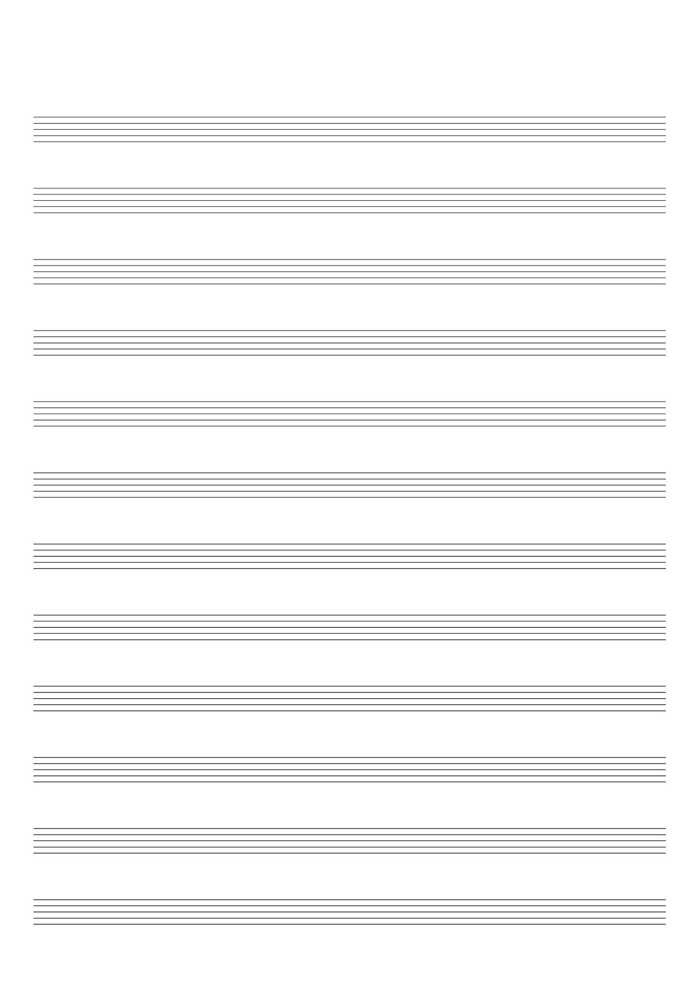 6 TYPES Printable Blank Staff Paper PDF Download Blank Music Staff ...